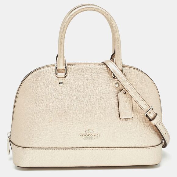 Coach | Bags | Coach Metallic Leather Mini Sierra Satchel | Poshmark